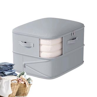 Generico Kompressions-Organizer: Vakuum-Aufbewahrungsbeutel, platzsparend, 2-lagig, mit Rei&szlig;verschluss, f&uuml;r Kleidung, Bettdecke, Bettdecke, Kissen, Matratze, B