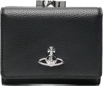 Vivienne Westwood Femme, Accessoires, Noir, Taille: ONE Size Frame Grain Small Wallet