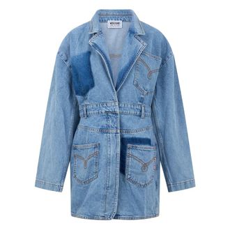Moschino Damen, Kleider, Blau, LGr&ouml;&szlig;e