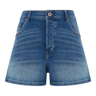 Diesel High Waist Denim Shorts - - Shorts - Damen - Blau - W27