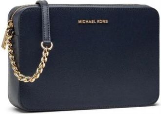 Michael Kors Femme, Sacs, Bleu, Taille: ONE Size Jet Set Large Saffiano Crossbody Bag