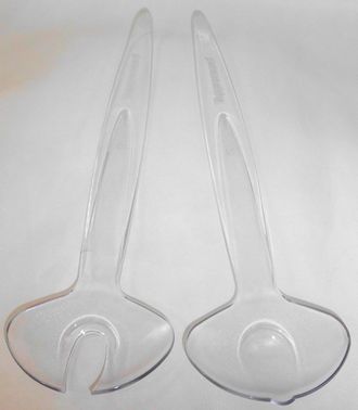 Tupperware 1a TUPPER C125 Salatbesteck ELEGANZIA 2tlg --- klar