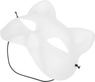 Valiclud Weiße DIY Katzenmaske aus Kunststoff Unbemalte Blank Maske zum Bemalen Vielseitig für Karneval Maskenball Kostüm Party Bastelbedarf für Erwachsene und