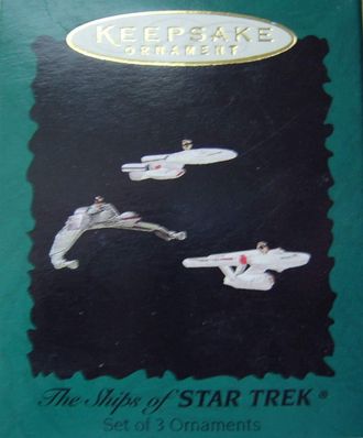 Hallmark qxi4109 die Schiffe von Star Trek Set von 3 Ornaments 1995 Hallmark Andenken