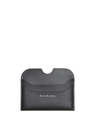 Acne Studios porte-cartes en cuir - Noir