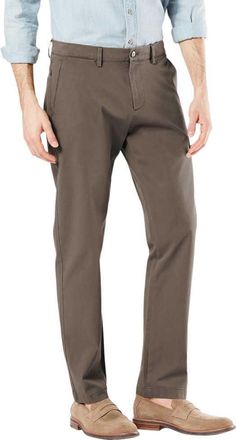 Dockers Herren Crafted Khaki Slim Taper Pants, Chocolate Chip, 31W / 30L EU