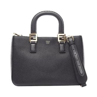 Fendi Pre-owned FF Tote Leder Handtasche - - Pre-owned - Damen - Schwarzk - ONE SIZE