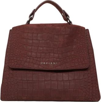 Orciani Crossbody Bags - Crocodile-Effect Leather Tote - Gr. unisize - in Schwarz - f&uuml;r Damen