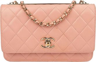 Chanel Crossbody Bags - Chanel Quilted Lambskin Trendy CC Wallet On Chain - Gr. unisize - in Gold - f&uuml;r Damen