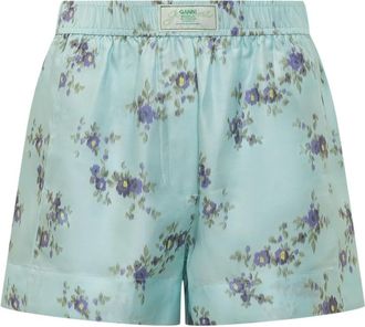 Ganni Femme, Shorts, Bleu, Taille: 34 FR Short Shorts