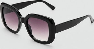 Mango Lunettes de soleil monture carr&eacute;e noir - Femme - Taille unique - MANGO