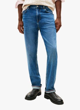 Tommy Hilfiger Jean coupe droite en coton m&eacute;lang&eacute;