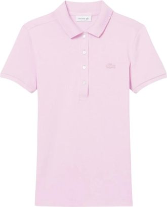 Lacoste Femme, Tops, Rose, Taille: 44 FR L.12.D Polo Slim Fit Stretch en Mini Piqu&eacute;