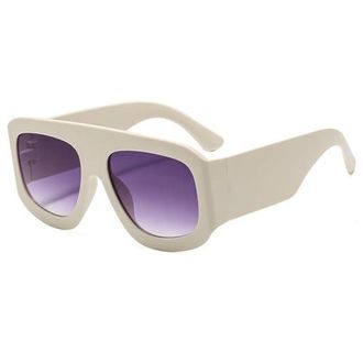 Generic Lunettes De Soleil &Agrave; Monture Large For Hommes, Id&eacute;ales For Les D&eacute;placements Quotidiens Et Vacances For Femmes(White)