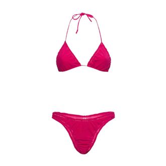 Reina Olga Fuchsia Dreieck Bikini Set - - Swimwear - Damen - Rosa - M