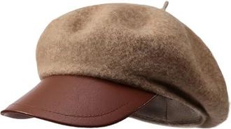 Generico Bonnet pour femme - Bonnet vintage en laine fran&ccedil;aise, bonnet pour femme, accessoire de mode &eacute;l&eacute;gant, coupe douce et confortable | vacances dhiver pri