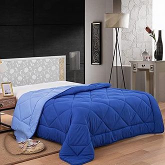 Herzberg 2 Personen-gedruckte Duvet in 100% hochwertiger Mikrofaser-Standard Oeko-tex 100-Zwei-Color 240x200 cm Blau HG2420bco-blu, Polyester