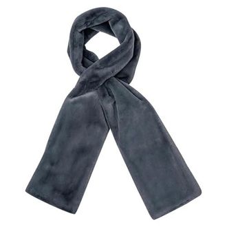 Generic Écharpe à enfiler, écharpe en fausse fourrure douce avec poche zippée dissimulée, accessoire dhiver chaud, couleurs unies et design en peluche, tour d