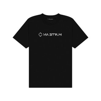 Mastrum Cracked Logo T-Shirt Jet Black - - Tops - Herren - Schwarzk - S