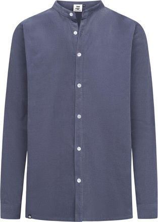 Hanseheld Cordhemd Herren Blau-Grau XXL | Stehkragen | Kord | Cord | Feincord | Babycord