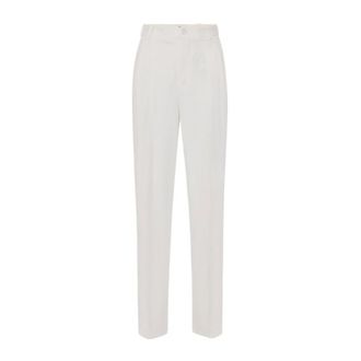 Elisabetta Franchi Slim-fit Hosen - - Trousers - Damen - Wei&szlig; - S