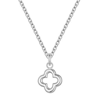 Glanzst&uuml;cke M&uuml;nchen Halskette - Edelstahl Halskette Kleeblatt - Gr. unisize - in Silber - f&uuml;r Damen