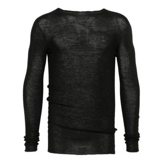 Rick Owens Round-Neck Strickwaren - - Knitwear - Herren - Schwarzk - L