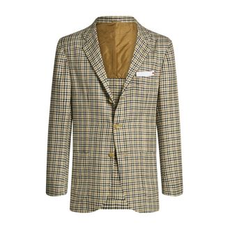 Kiton Einreihige Jacke mit ma&szlig;geschneidertem Mikromuster - - Jackets - Herren - Mehrfarbig - M