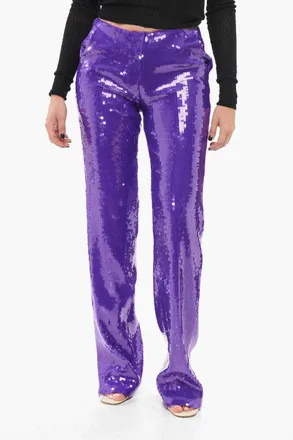LaQuan Smith Relaxed-Fit-Hose mit Pailletten LaQuan Smith