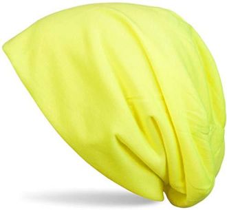 styleBREAKER Bonnet Tombant Classique Type Beanie, l&eacute;ger et Souple, Beanie Long, Unisexe 04024018, Couleur:Jaune n&eacute;on