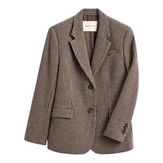 GANT Reg Houndstooth Blazer - - Jackets - Damen - Braun - L