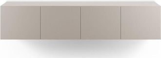 DRAWER Meuble TV suspendu 4 portes en bois L180cm - Beige - NEXA