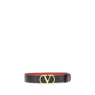 Valentino Garavani Reversible VLogo Belt - - Accessories - Damen - Schwarzk - 80 CM