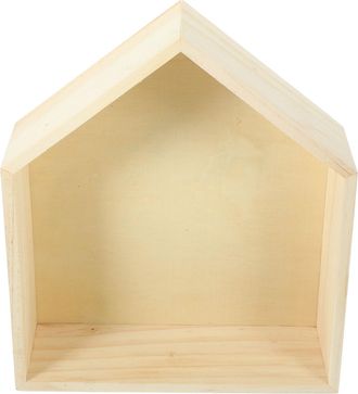 Valiclud Wandregal Hausform Pentagonal Aus Massivholz Schwebendes Regal F&uuml;R Wohnzimmer Schlafzimmer Und B&uuml;Ro Platzsparendes Holzhaus Wandboard F&uuml;R Dekoration U