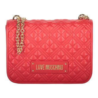 Love Moschino Elegante rote Tasche mit goldenen Details - - Bags - Damen - Rot - ONE SIZE