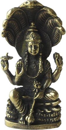 Saraswati Designs Vishnu auf Thron Messing 6cm
