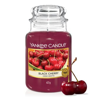 Yankee Candle Company Duftkerze im Glas (gro&szlig;) | Black Cherry | Kerze mit langer Brenndauer bis zu 150 Stunden | Perfekte Geschenke f&uuml;r Frauen