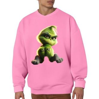 Generic Le Grinch Pull De Noel Homme Deguisement col Rond Moche Christmas Sweat Noel Famille Sweats Pulls Drole Ugly Costume Enfant Femme zippé 2025 Adulte Ve