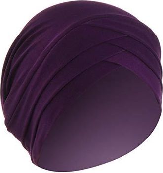 Generic Turban pour femme - Bonnet chimio musulman - Bonnet plissé - Chapeau de perte de cheveux - Bandeau islamique, lilas, taille unique