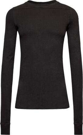 Rick Owens Moncler Girder Long Sleeve Cotton T-shirt, Unisex, Black, Size: Xl
