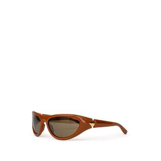 Bottega Veneta Womens Brown Acetate Sunglasses