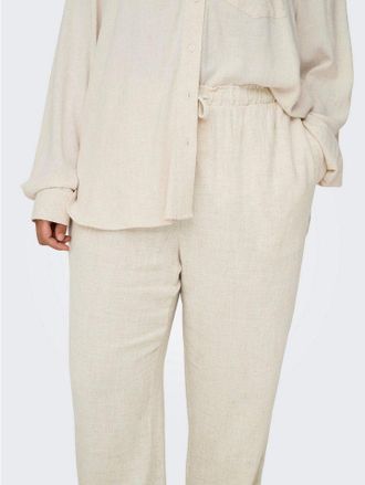 Only Carmakoma Schlupfhose CARSIESTA HW PULL-UP LINEN BL PNT NOOS