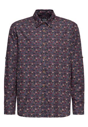 King Kerosin Herren Langarmhemd Kustom Kulture