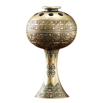 Generico Massive Metall-R&auml;ucherschale: K&uuml;nstlerischer R&auml;ucherst&auml;bchenhalter aus Zinklegierung, raffinierte Dekoration, um eine entspannende Zen-Atmosph&auml;re zu s