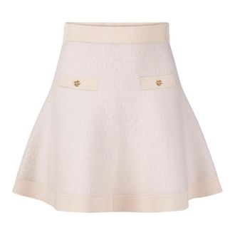 Nina Ricci Mohair Minirock mit ausgestelltem Schnitt - - Skirts - Damen - Beige - M