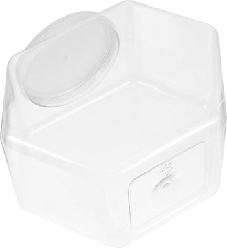 Cabilock Wiederverwendbarer Plastikbehälter Mit Deckel Klarsichtige Sechseckige Candy Jar Für Lutscher Und Bonbons Großer Süßigkeiten Vorratsbehälter Für Junge