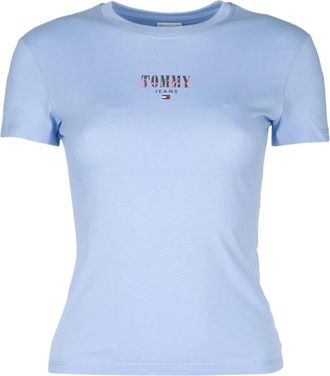 Tommy Jeans Femme, Tops, Bleu, Taille: 36 FR T-shirts d&eacute;contract&eacute;s pour hommes et femmes