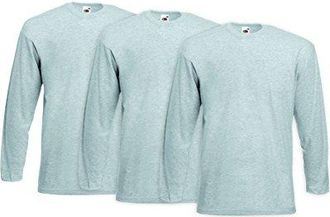 Fruit Of The Loom Heavy Tee T-Shirt, Gris (m&eacute;lange), L (Lot de 3) Homme