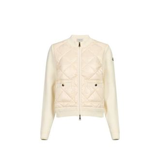 Moncler Cardigan matelass&eacute; &agrave; col et ourlet en maille