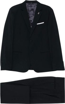 Daniele Alessandrini Homme, Costumes, Noir, Taille: XL Costume &agrave; un bouton